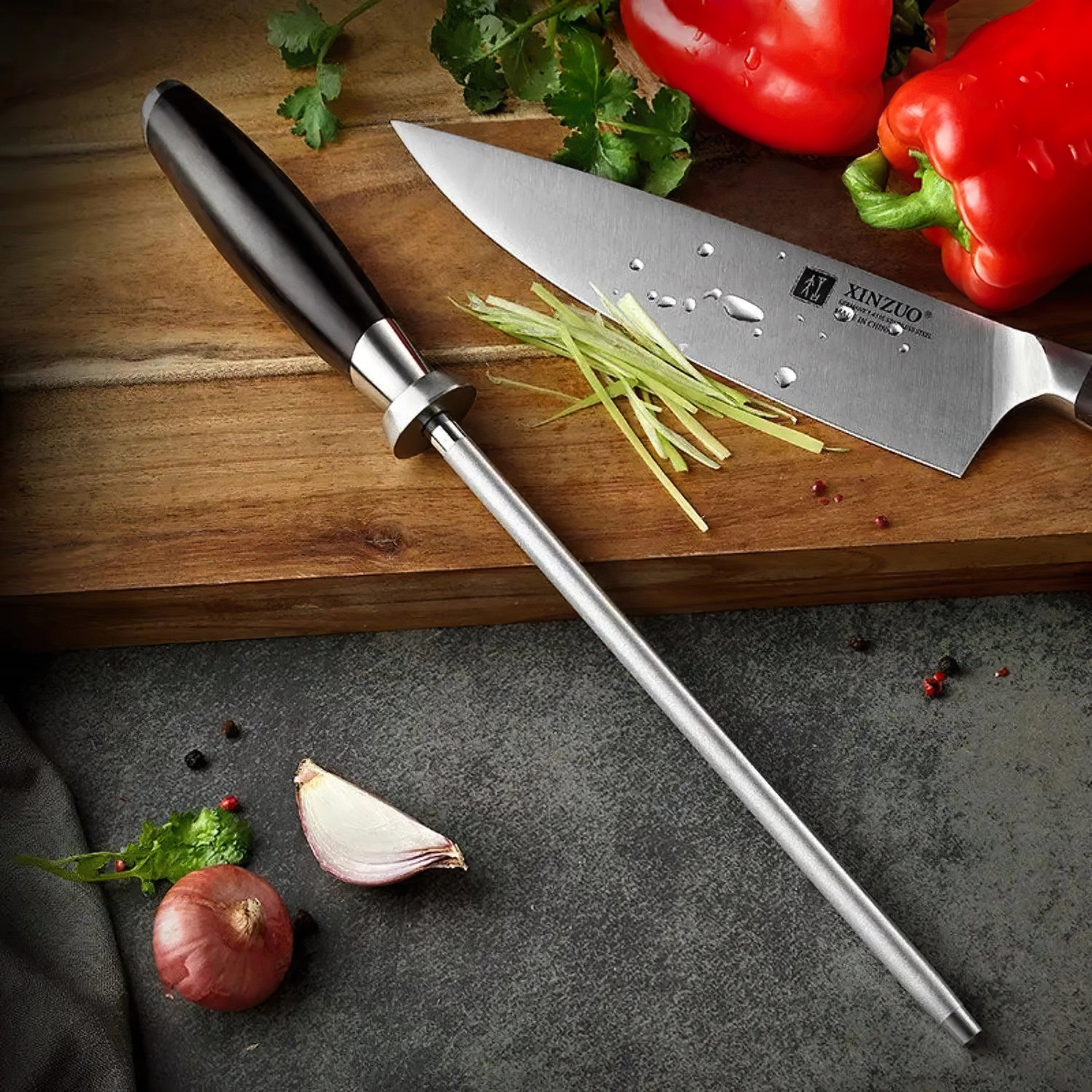 Knife sharpening rod store